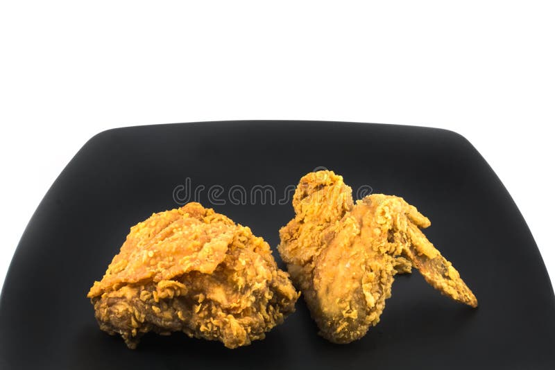 Fried chicken stock image. Image of cooked, lunch, dishware - 41751521