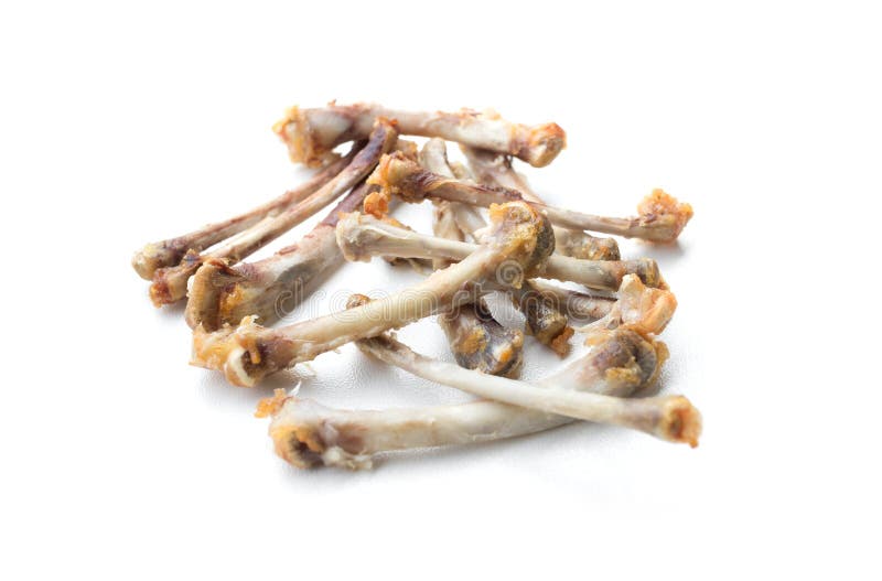 Fried Chicken Bones Isolated on White Background Stock Image - Image of ...