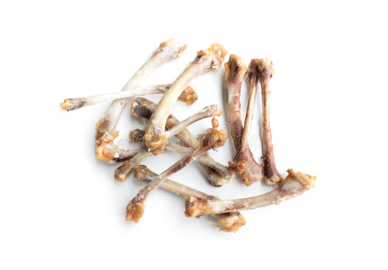 Fried Chicken Bones Isolated on White Background Stock Photo - Image of ...