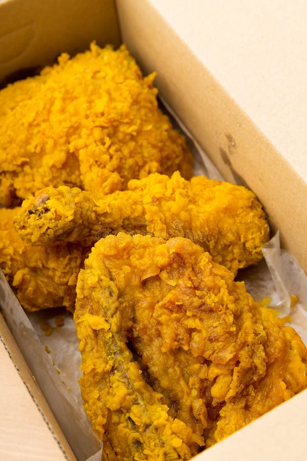Fried chicken in box stock photo. Image of fresh, meat - 37218488