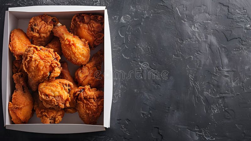Fried Chicken Box stock illustration. Illustration of meatlovers ...