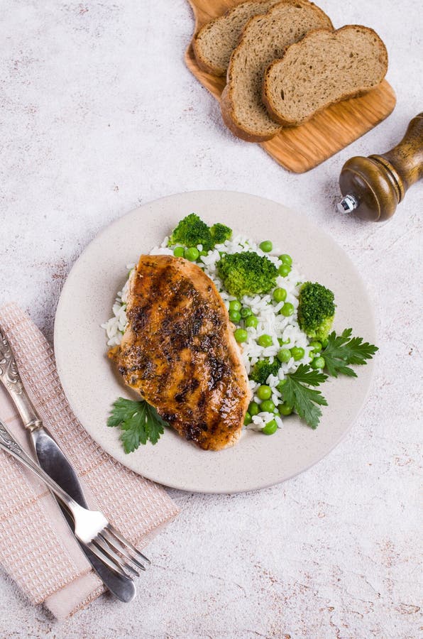 Fried chicken breast stock photo. Image of organic, lunch - 120846674