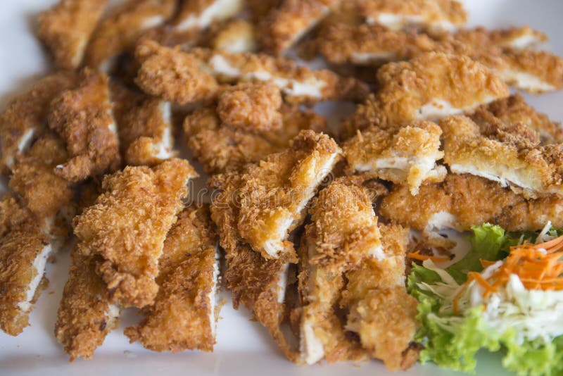 Fried Chicken in Buffet Line for Lunch Stock Photo - Image of cook ...