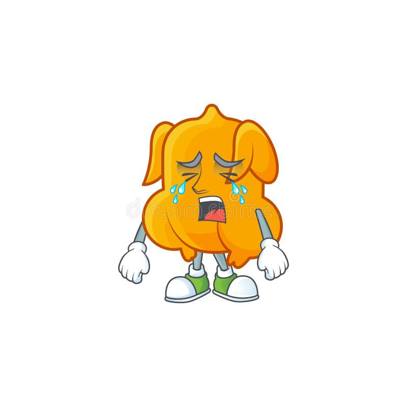 Crying Fried Chicken Character Cartoon Stock Vector - Illustration of ...