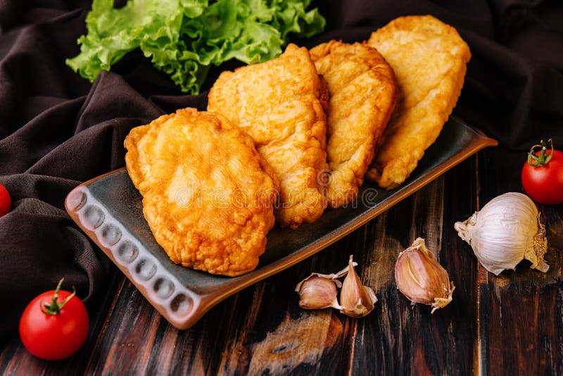 Fried Chicken Chop on Ceramic Plate Stock Image - Image of tasty, sauce ...