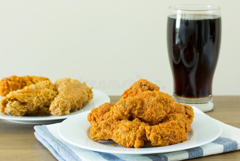 Fried chicken with cola stock photo. Image of dinner - 62421038 Fried chicken with cola stock photo. Image of dinner - 62421038