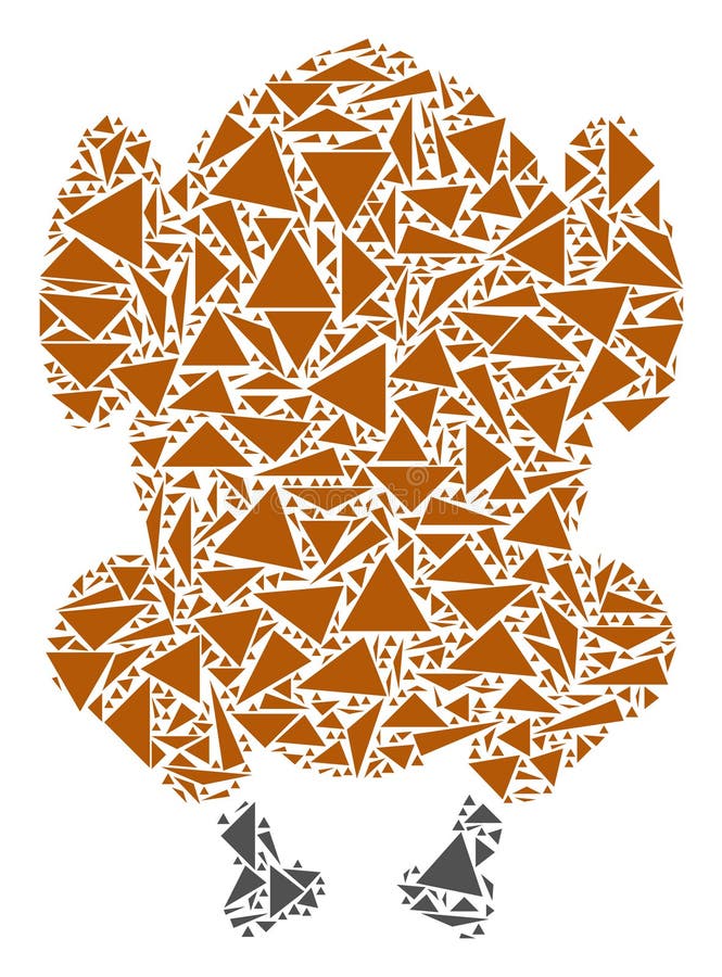 Fried Chicken Mosaic of Triangles Stock Vector - Illustration of ...