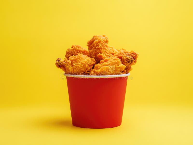 Fried Chicken Cup stock photo. Image of party, yellow - 375789778