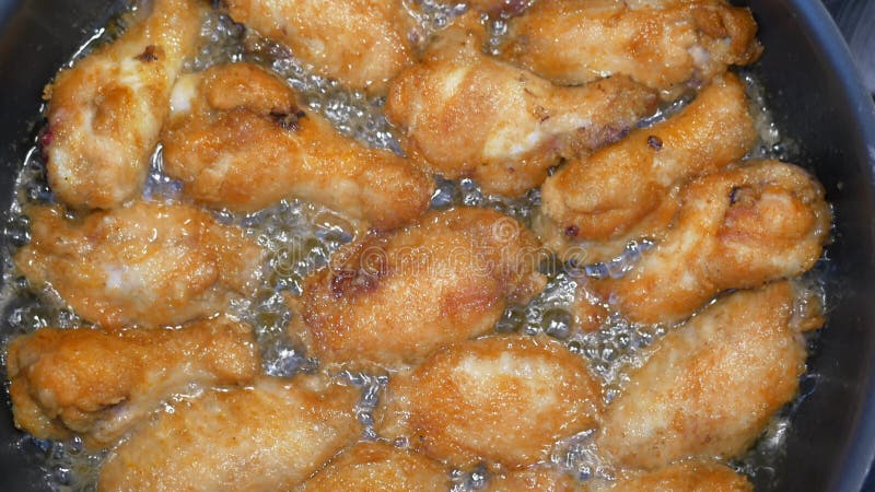Fried Chicken in Deep Fry Outdoor Stock Footage - Video of poultry ...