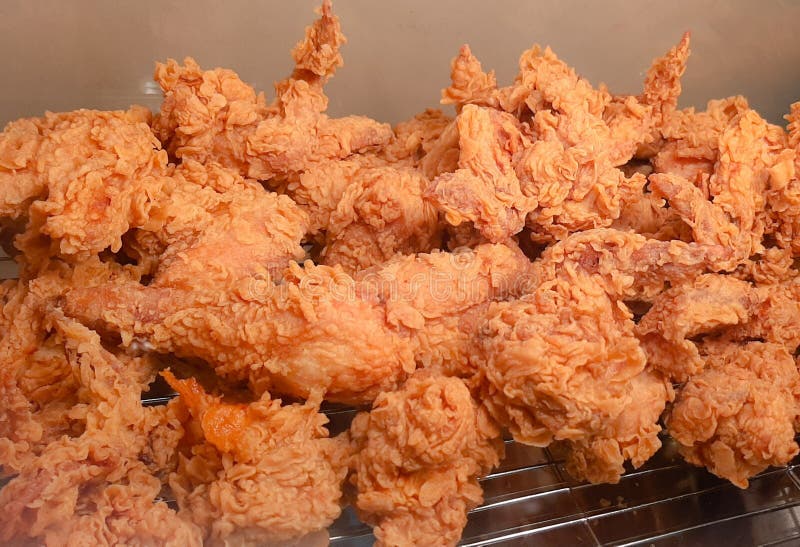 FRIED Chicken display stock photo. Image of food, crispy - 251138168