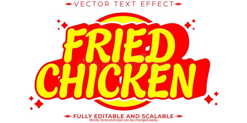 Fried Chicken Editable Text Effect, Editable Chicken and Food Text ...