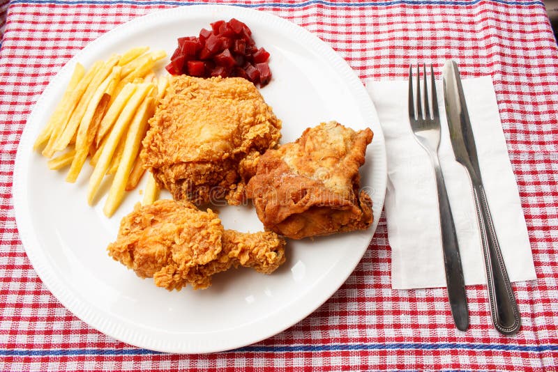 Fried chicken stock photo. Image of dining, fried, cuisine - 30018564
