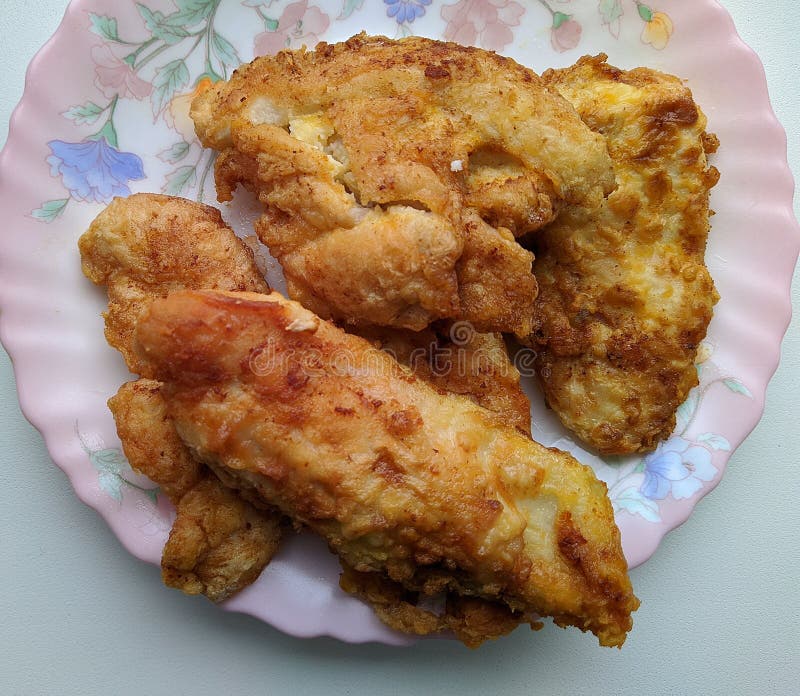 Fried Chicken Fillet in Batter Closeup Photo Stock Image - Image of ...