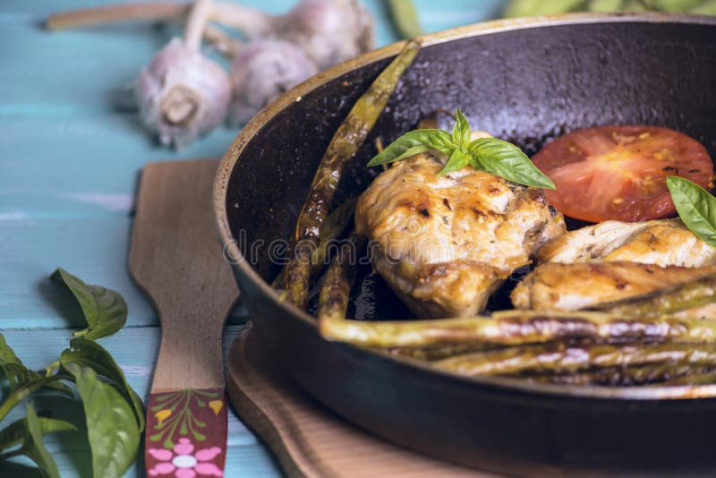 Fried chicken fillet stock image. Image of fillets, stewed - 97471165