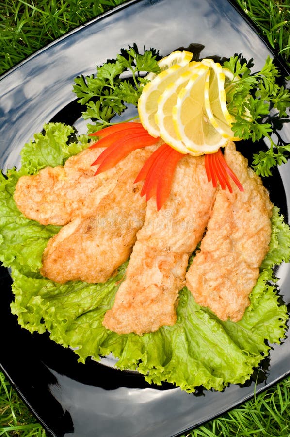 Fried Chicken Fillet With Vegetables Picture. Image: 5559550