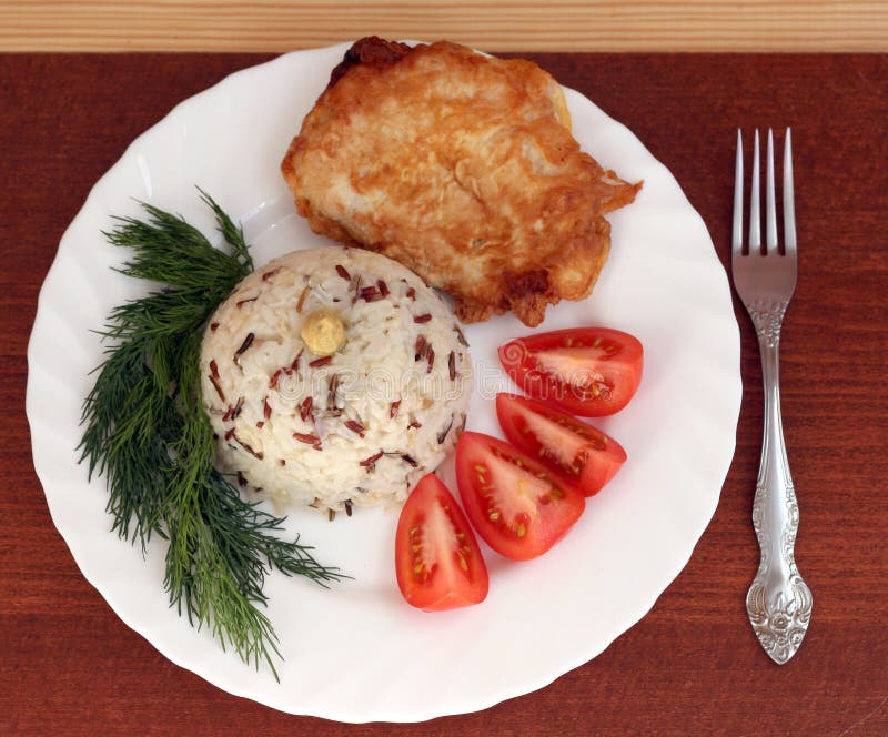 Fried chicken fillet stock photo. Image of entree, hungry - 30872596