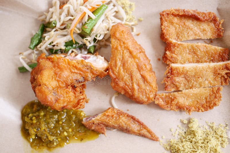 Fried Chicken Fillets on Plate on a Plate Stock Image - Image of ...