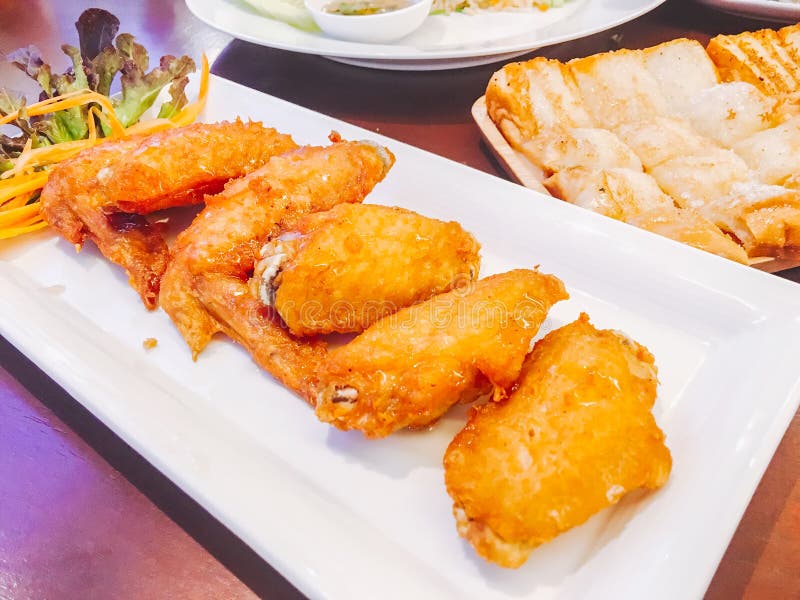 Fried Chicken with Fish Sauce Stock Photo - Image of asian, gourmet ...