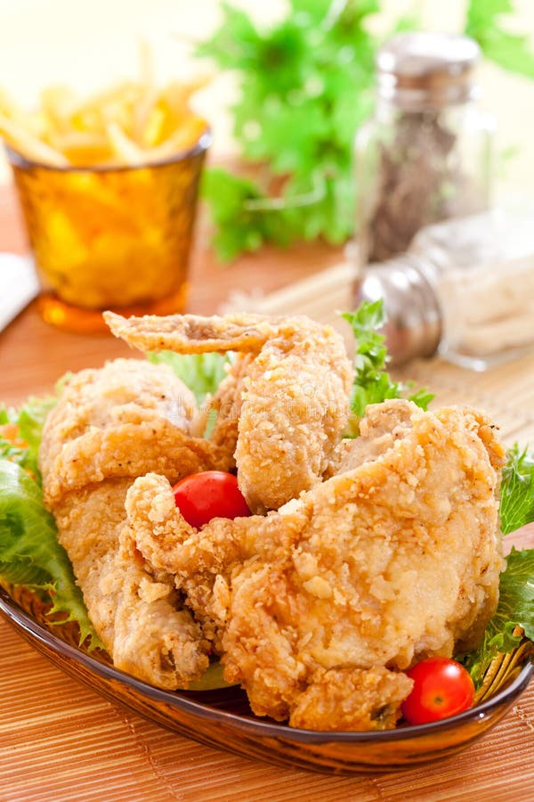 Fried chicken stock photo. Image of meat, deep, appetizer - 115866630