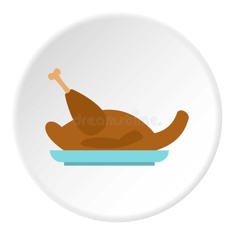Fried chicken icon circle stock vector. Illustration of breast - 95439287