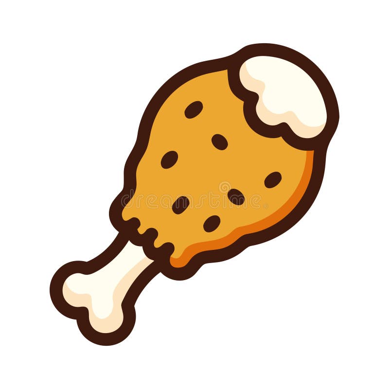 Fried Chicken Icon stock vector. Illustration of fast - 359281076