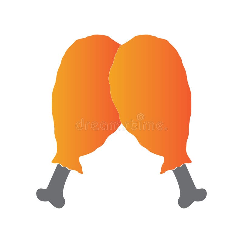 Fried chicken icon stock vector. Illustration of thigh - 318077171
