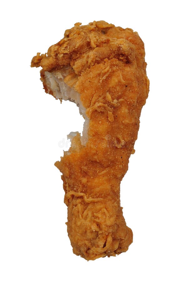 Fried Chicken Leg with Bite Stock Photo - Image of diner, tasty: 12691386