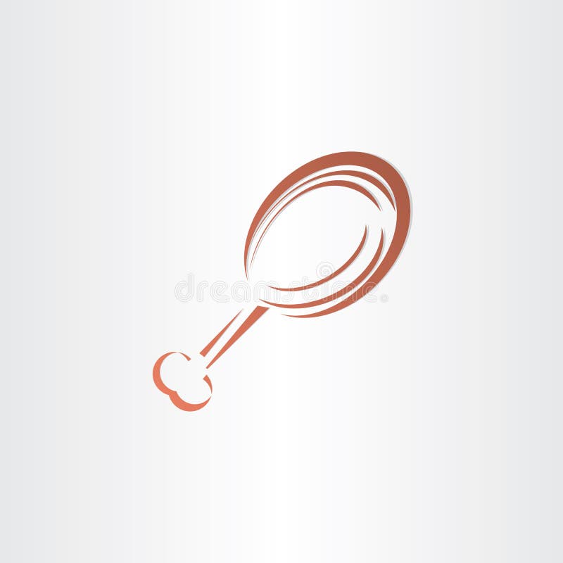 Fried chicken legs symbol stock vector. Illustration of kitchen - 204119811