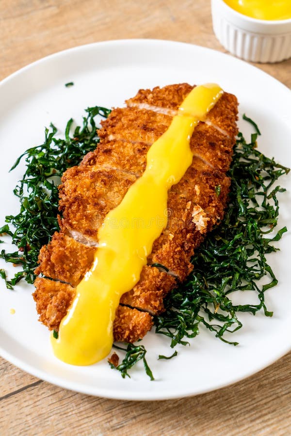 Fried Chicken with Lemon Lime Sauce Stock Photo - Image of food ...