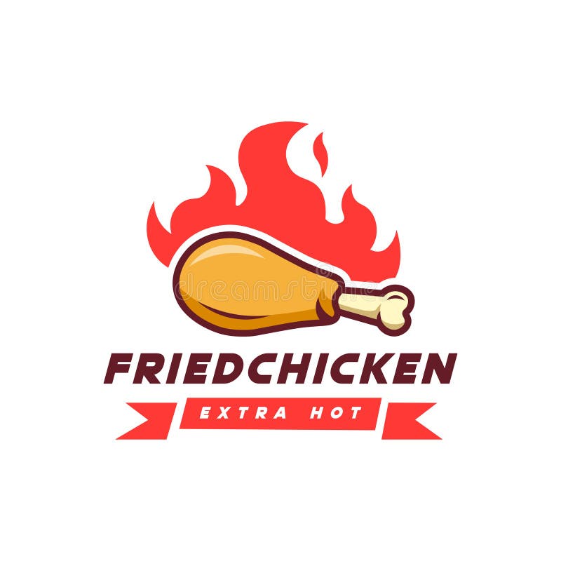 Fried chicken logo stock illustration. Illustration of rustic - 375809733
