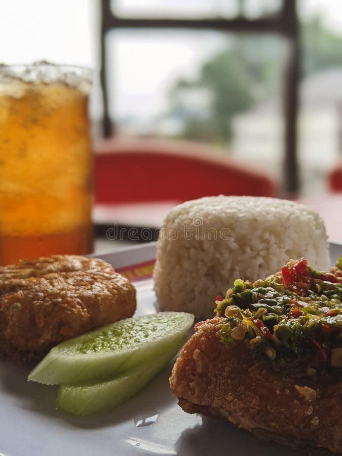 Fried Chicken and Mash Potatoes for Lunch Stock Image - Image of lunch ...