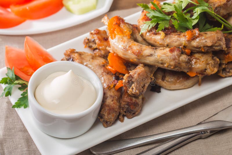 Fried Chicken Necks image stock. Image du chaud, carte - 73213687