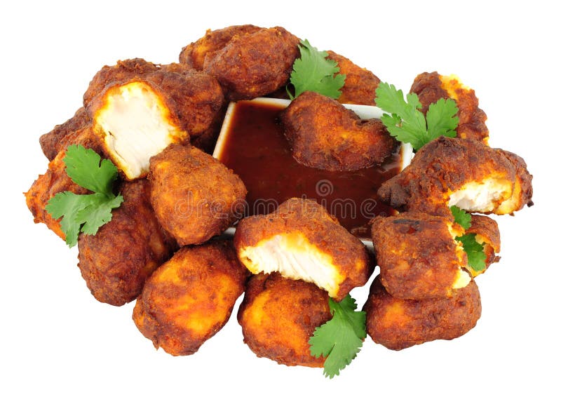 Chicken Pakoras with Raita Dip Stock Image - Image of delicious, fried ...