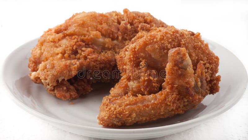 Fried chicken in a plate stock photo. Image of meat, chicken - 33044402