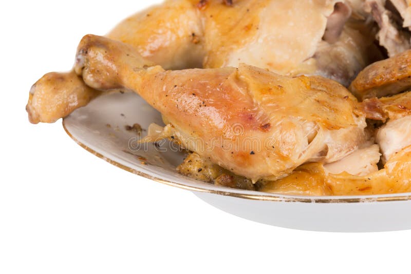 Fried chicken on a plate stock photo. Image of roasted - 50051742