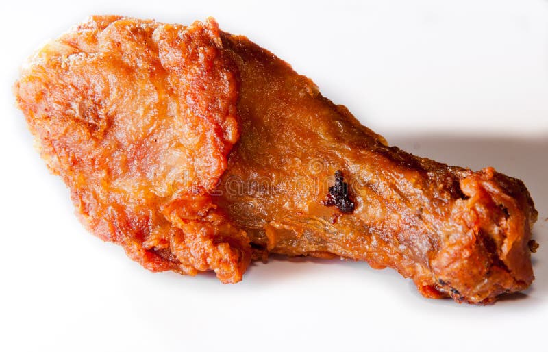Fried Chicken with Shadow Isolated Stock Photo - Image of brown, animal ...