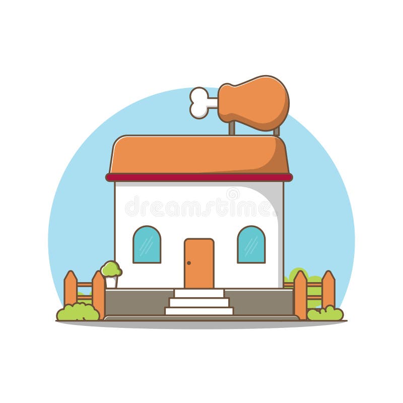 Fried Chicken Shop Illustration Stock Vector - Illustration of fried ...