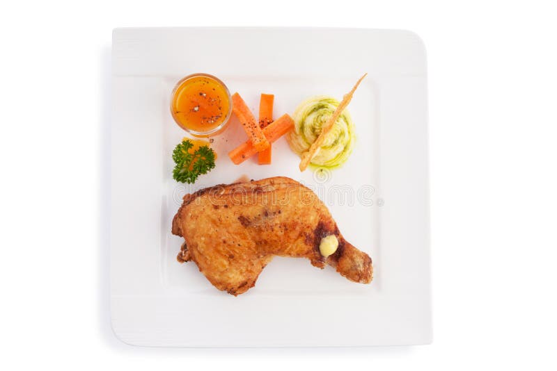 Fried chicken steak stock photo. Image of appetizer, delicious - 39415020