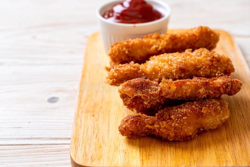 Fried chicken stick stock image. Image of crunchy, cooked - 205933081
