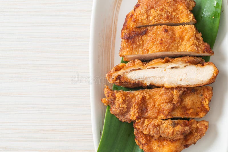 Fried Chicken with Sticky Rice Stock Photo - Image of background ...