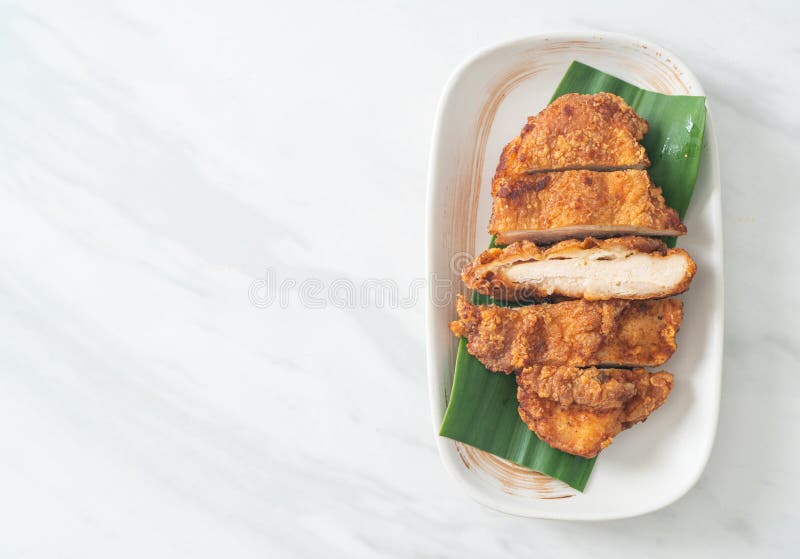 Fried Chicken with Sticky Rice Stock Image - Image of healthy, junk ...