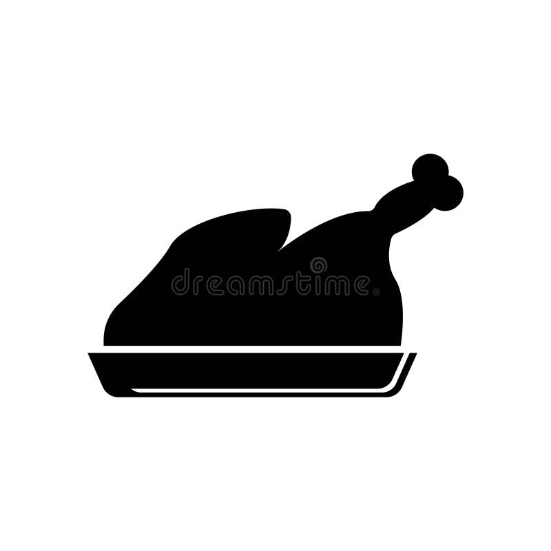 Fried Chicken Symbol Simple Icon, Illustration Design Template Stock ...
