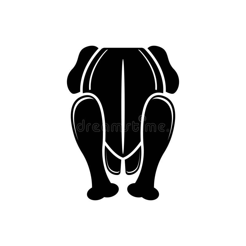 Fried Chicken Symbol Simple Icon, Illustration Design Template Stock ...