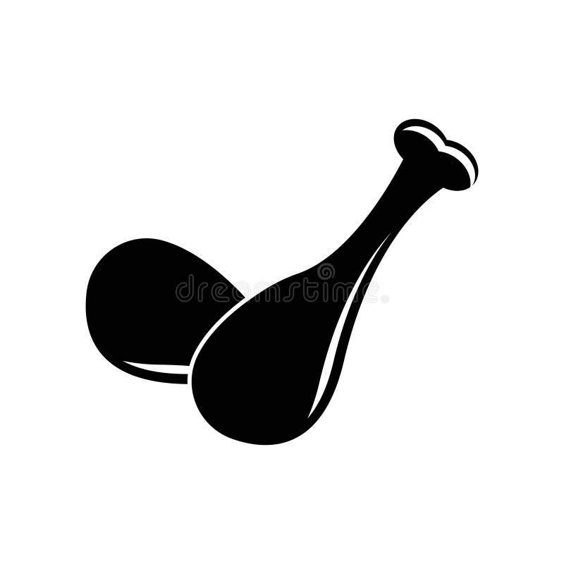 Fried Chicken Symbol Simple Icon, Illustration Design Template Stock ...