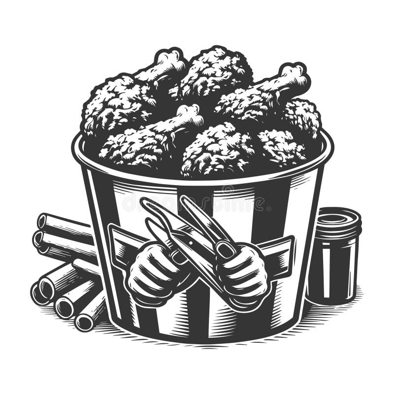 Fried Chicken Vector Design Illustration Stock Vector - Illustration of ...