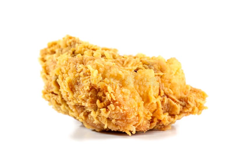 Fried Chicken White Background in Studio Stock Photo - Image of golden ...