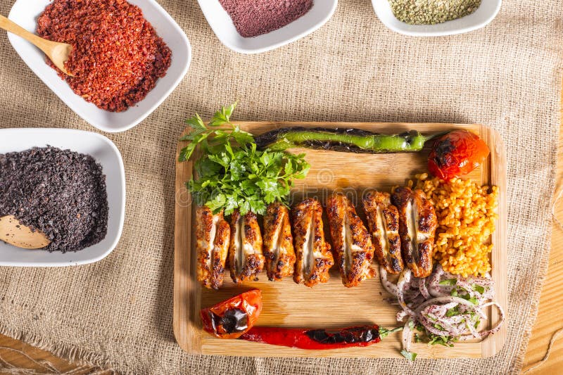 Fried Chicken Wing on Wooden Chopping Board Stock Photo - Image of ...