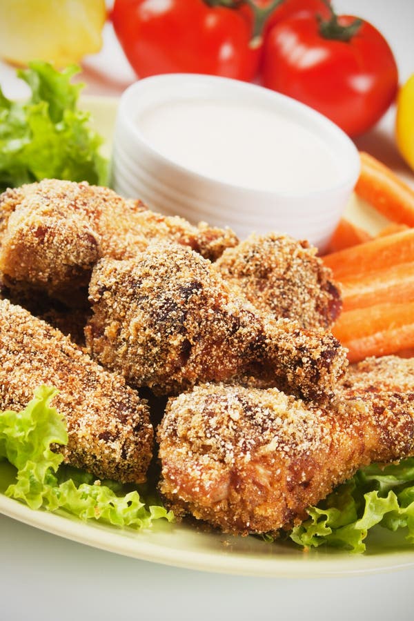 Fried chicken wings stock image. Image of fried, cheese - 25596545