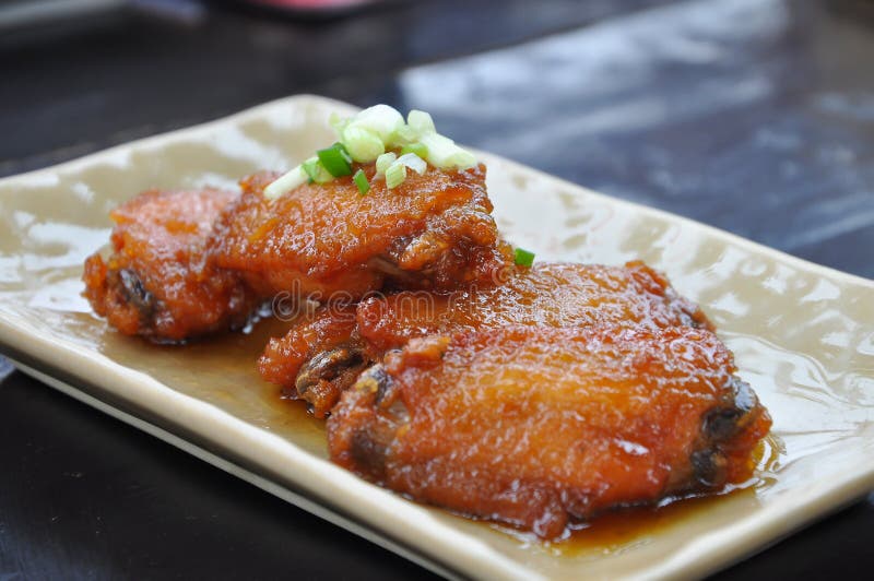 Fried Chicken Wings with Fish Sauce Stock Photo - Image of menu, meat ...