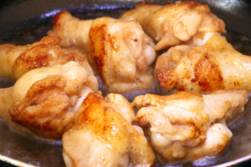 Fried Chicken Wingstick in Hot Oil Stock Image - Image of pieces ...